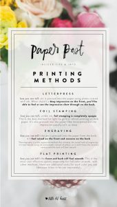 paper post: printing methods | little bit heart