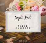 paper post: table numbers | little bit heart